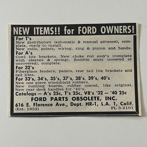 None and/or Unknown | Other | Ford Parts Obsolete Inc New Parts Los ...